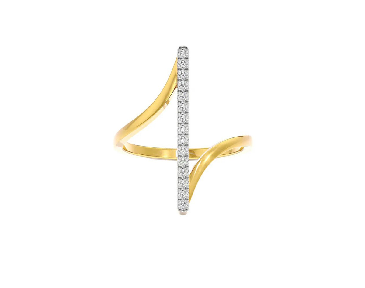 La DiaMantés | Elegant Vertical Diamond Ring